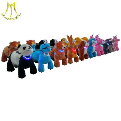 China Hansel  kids in the park games plush animals riding children electric toy for sale