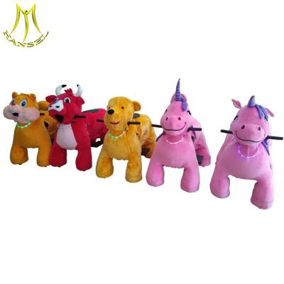 China Hansel plush animals riding children electrical toy ride for shopping mall for sale