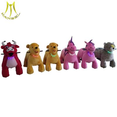 China Hansel amusement park children robot kiddie ride on animal toy car for sale