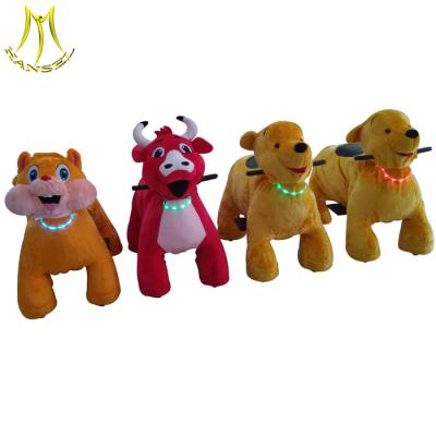 China Hansel wholesale playground kids walking stuffed toys ride on animals for sale