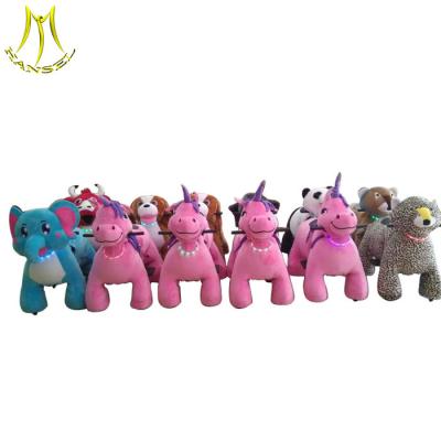 China Hansel children amusement coin operated plush motorized animals for sale for sale