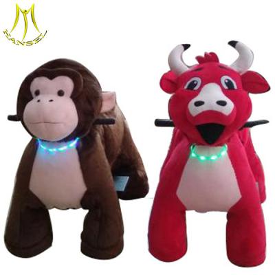 China Hansel  battery operatd indoor rides animal design coin operated plush toy machine with light for sale