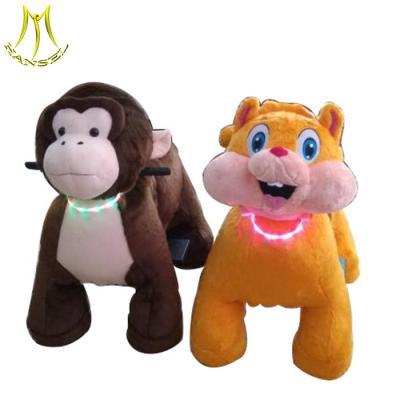 China Hansel  plush four-wheel scooter in mall ride on horse toy pony for sale