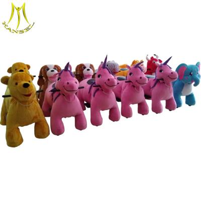 China Hansel Guangzhou indoor coin operated ride on animal plush ride for sale