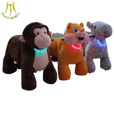 China Hansel 	2018 attraction plush unicorn electric scooter ride on animal toy for sale