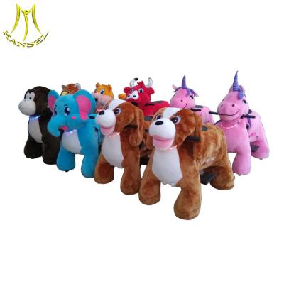 China Hansel  wholesale battery operated coin ridable plush animal for sale