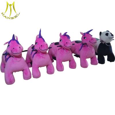 China Hansel amusement park indoor coin operated electric ride on animals for sale