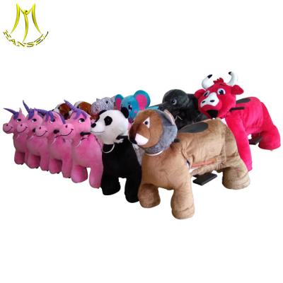 China Hansel family park  battery operated toy car plush ride on animals for sale