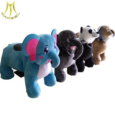 China Hansel outdoor game machine walking plush ride on furry animal for kids for sale