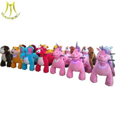 China Hansel supper market equipment electric plush motorized stuffed animals for mall for sale