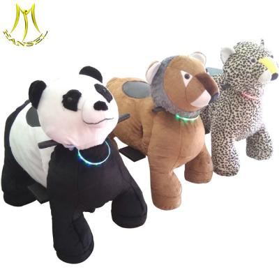 China Hansel amusement indoor games kids ride on plush motorized animals for sale