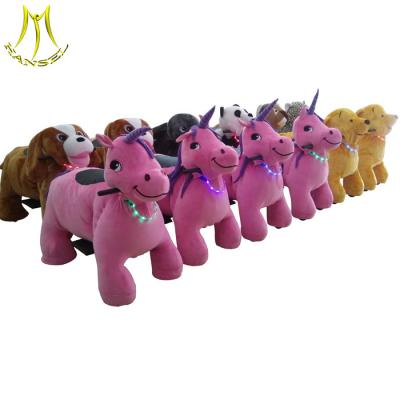 China Hansel amusement park equipment plush animal horse electric scooter for sale