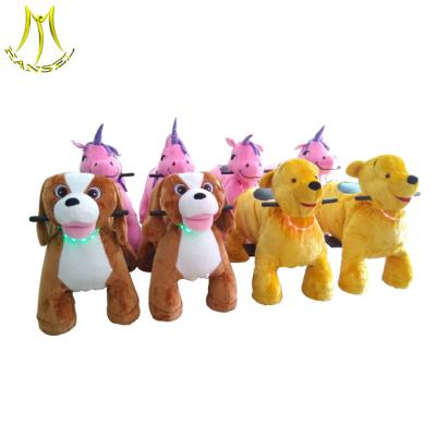 China Hansel   funfair rides for sale children ride on cars coin operated kiddy ride stuffed animals with wheels for sale