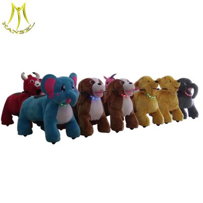China Hansel  children indoor rides games stuffed animal unicorn on wheels for sale