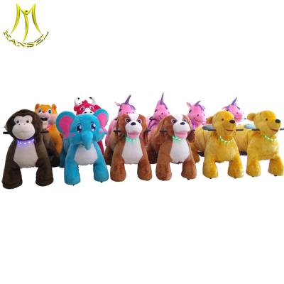 China Hansel commercial plush coin operated animal mountable rides for shopping mall for sale
