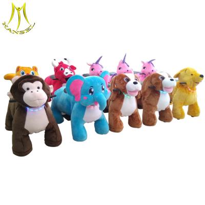China Hansel  children play games battery operated plush animal electric scooter for sale