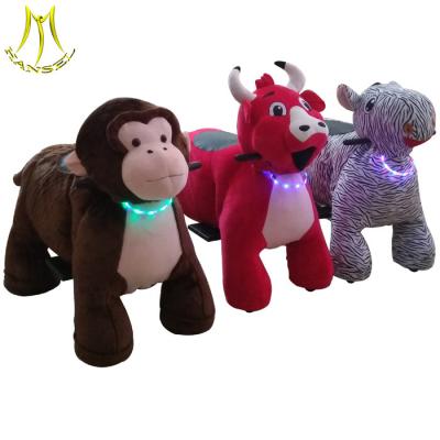 China Hansel shopping mall entertainment rides stuffed animal toy ride electric for sale