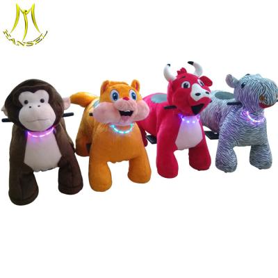 China Hansel amusement games kids plush animal horse electric scooter for sale