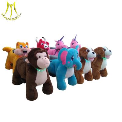 China Hansel 2018 new design coin operated plush motorized animals moving horse for sale