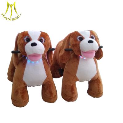 China Hansel  hot sale children plush battery operated zoo animal toys horse on wheels for sale