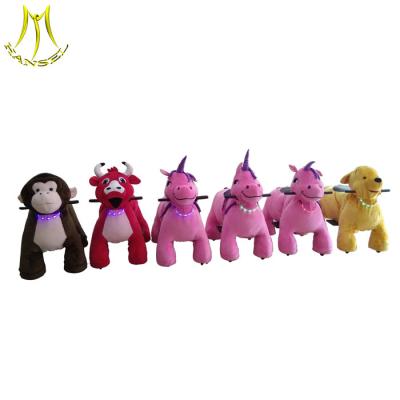 China Hansel  plush animals riding children electrical toy games mall rideable animal for sale