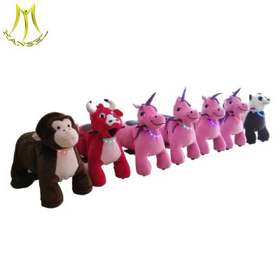 China Hansel  family park battery operated plush electric animal scooter toy ride for sale