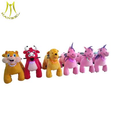 China Hansel  outdoor fairground children electric stuffed animal toy ride for sale