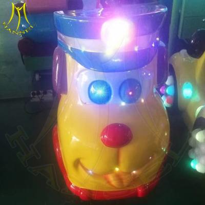 China Hansel hot selling used carnival rides fiberglass kids ride on dog car for sale