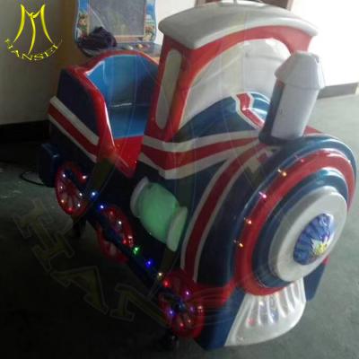 China Hansel Used fiber glass kiddie rides happy riding funny racing car for sale