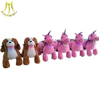 China Hansel wholesale battery operated kids ride on furry animal toy rides for sale