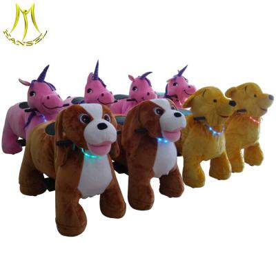 China Hansel plush riding animals kids rides on electronic animal scooters for sale