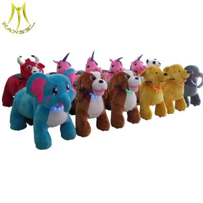 China Hansel amusement plush indoor zoo riders electric toy animal scooter ride for sale