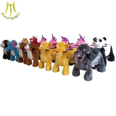 China Hansel safari zippy battery rides car stuffed electric animal ride on toy for sale