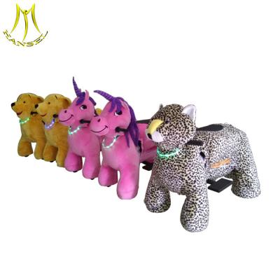 China Hansel   hot coin operated rideable horse toys plush animal toy rides for sale