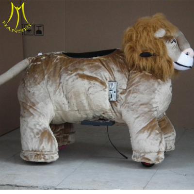 China Hansel motorized plush riding animals plush animal petting zoo kids riding horse toy for sale for sale