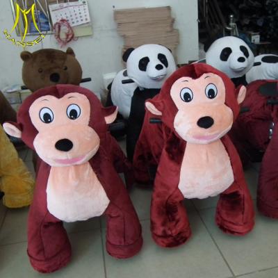 China Hansel   hot sale children plush battery operated zoo animal toys happy monkey ride in mall for sale