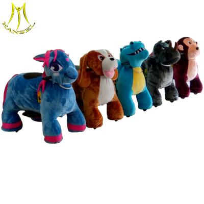 China Hansel  battery powered plush electric children ride on animal car ride on animals for sale
