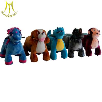 China Hansel   top quality children motorized plush animal electric scooter for playground for sale