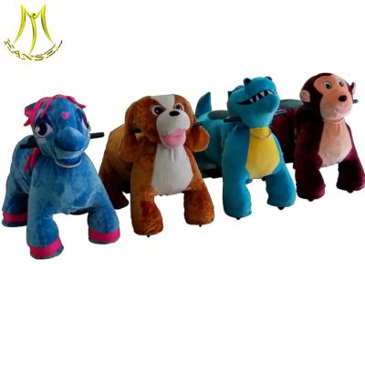 China Hansel  coin operated electric plush rideable animal toy unicorn electric scooter with battery for sale