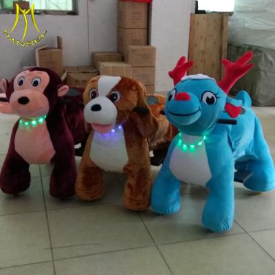 China Hansel  battery operated ride on animal horse ride large plush ride toy on wheels for sale