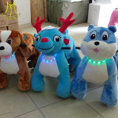 China Hansel  	indoor ride in mall coin operated unicorn ride on plush kids ride on unicorn toy for sale