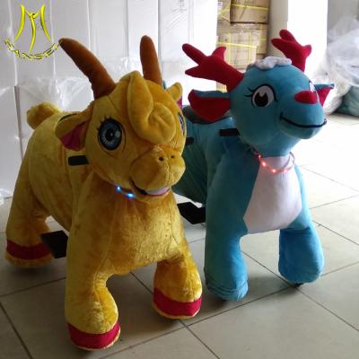 China Hansel  happy rider toys plush rocking horse riding  unicorn coin operated for sale