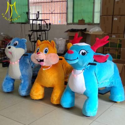 China Hansel family parites for rent plush animal electric rideable horse with timer for sale