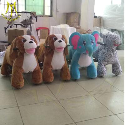 China Hansel hot selling amusement electric kids ride on motorized stuffed animals for sale