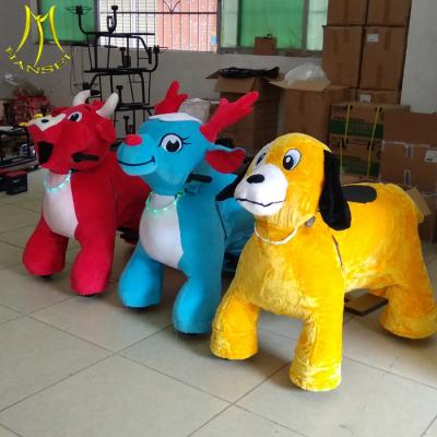 China Hansel  2seater kids ride on electric car battery operated plush animals kids rides amusement park for sale