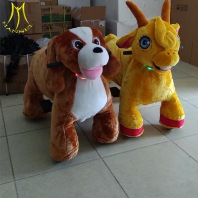 China Hansel attractive plush motorized animals walking animal toys kids amusement rides for sale