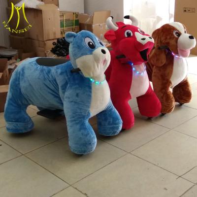 China Hansel coin operated plush outdoor ride walking animals for shopping mall for sale