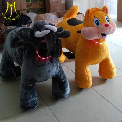 China Hansel  kids indoor ride happy electric car  stuffed animals battery ride on car for sale