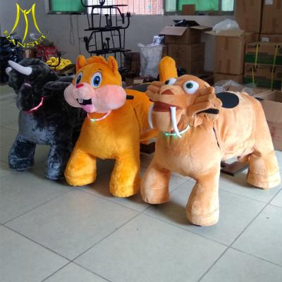China Hansel kids indoor ride happy electric car plush animal electric scooter for sale