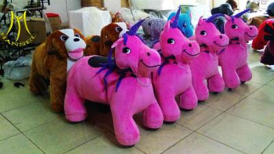 China Hansel amusement park rides coin operated stuffed electric animal for kids for sale